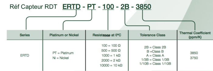 ERTD Capteur moyenne temperature | Variohm Eurosensor en France